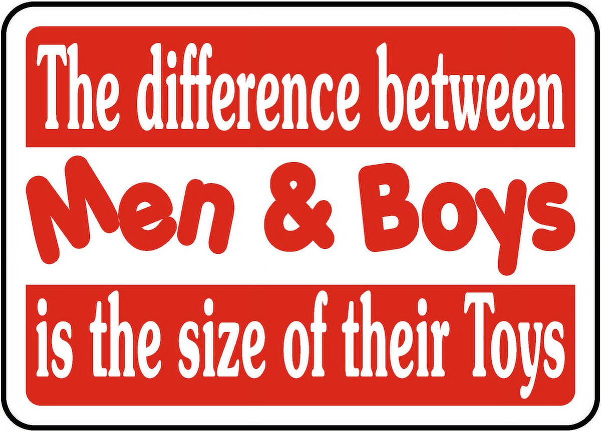 Vinyl Stickers - Difference Between Men & Boys Sign - Safety and ...