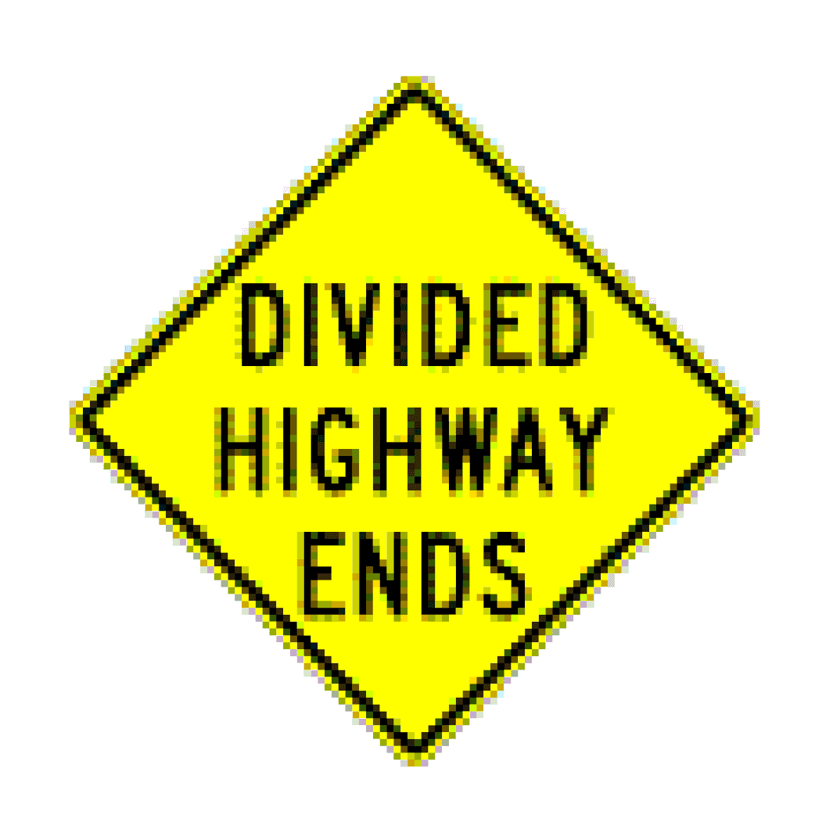 Vinyl Stickers - Divided Highway Ends (Word Legend) - Safety and ...