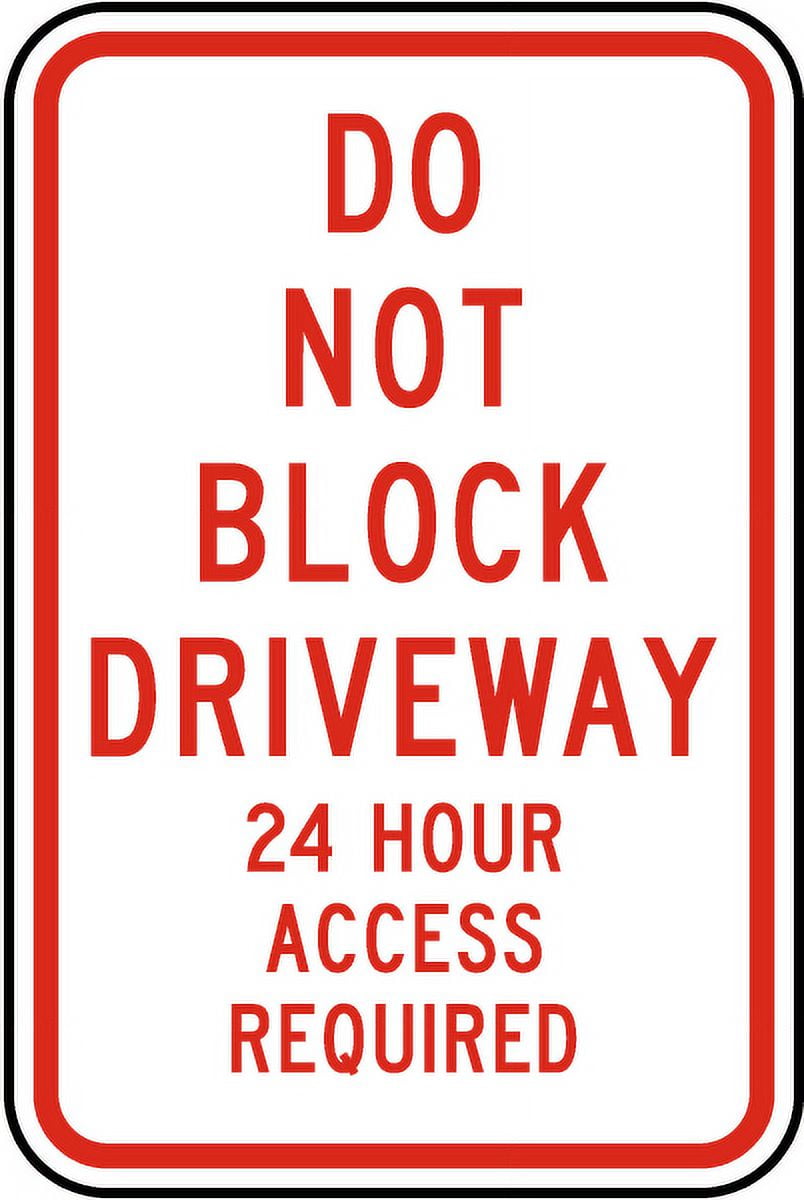 Vinyl Stickers - Do Not Block Driveway Sign A2 - Safety and Warning ...