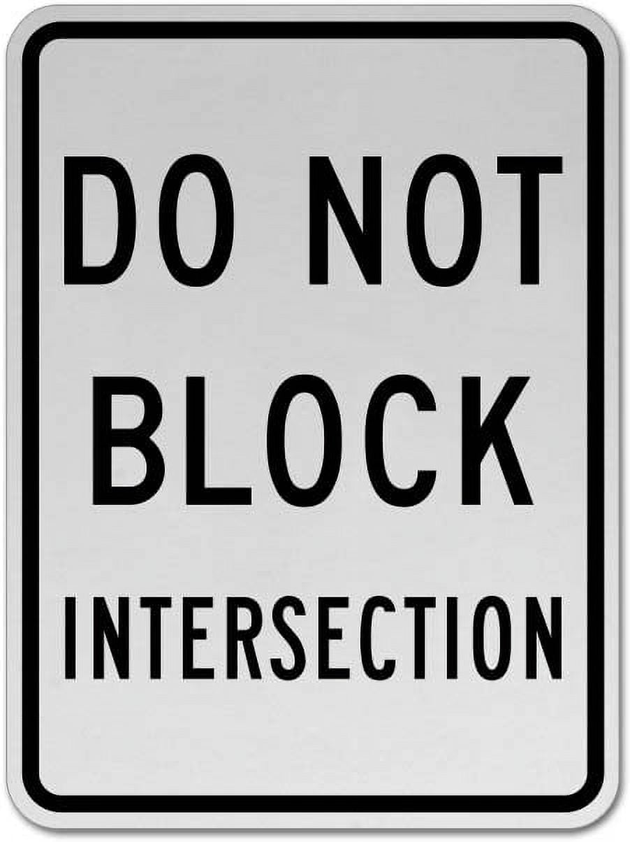 Vinyl Stickers - Do Not Block Intersection Sign - Safety and Warning ...