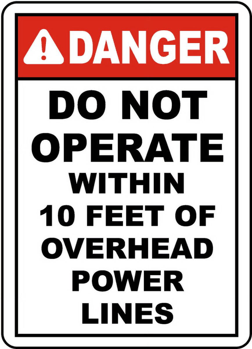 Vinyl Stickers - Do Not Operate Within 10 Feet Sign 1 - Safety and ...