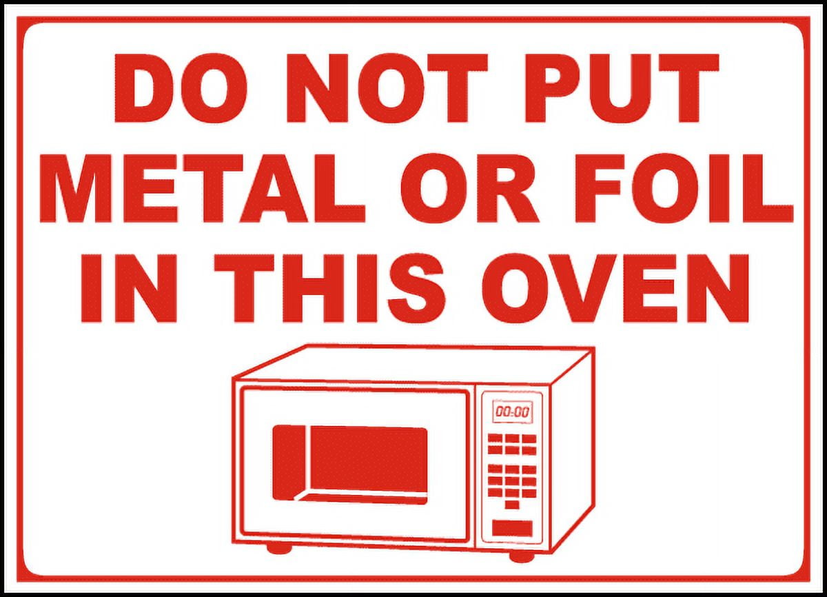 Vinyl Stickers - Do Not Put Metal in This Oven Sign - Safety and ...