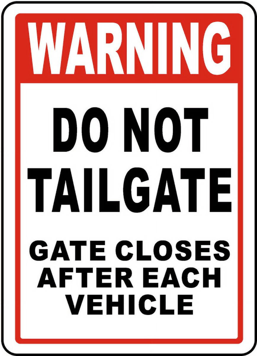 Vinyl Stickers - Do Not Tailgate Sign - Safety and Warning Warehouse ...