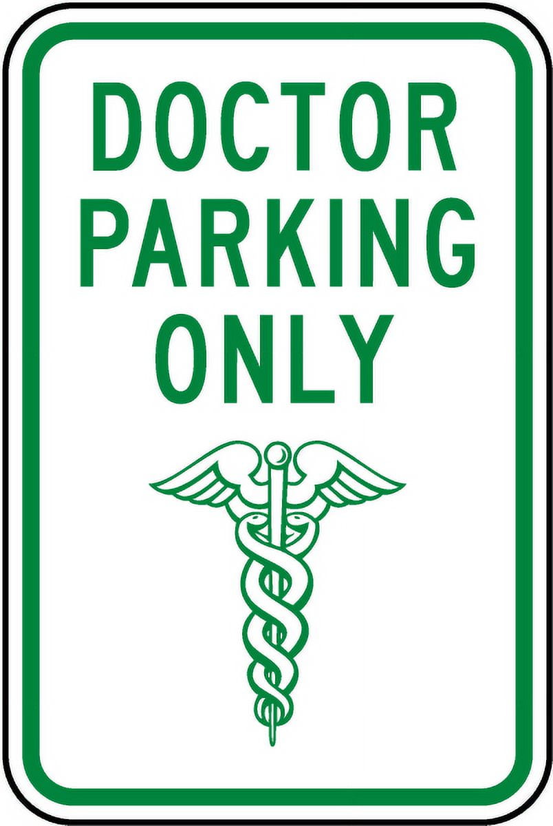Vinyl Stickers - Doctor Parking Only Sign C4 - Safety and Warning ...