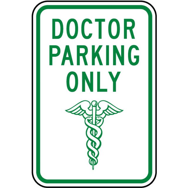 Vinyl Stickers - Doctor Parking Only Sign C4 - Safety and Warning ...