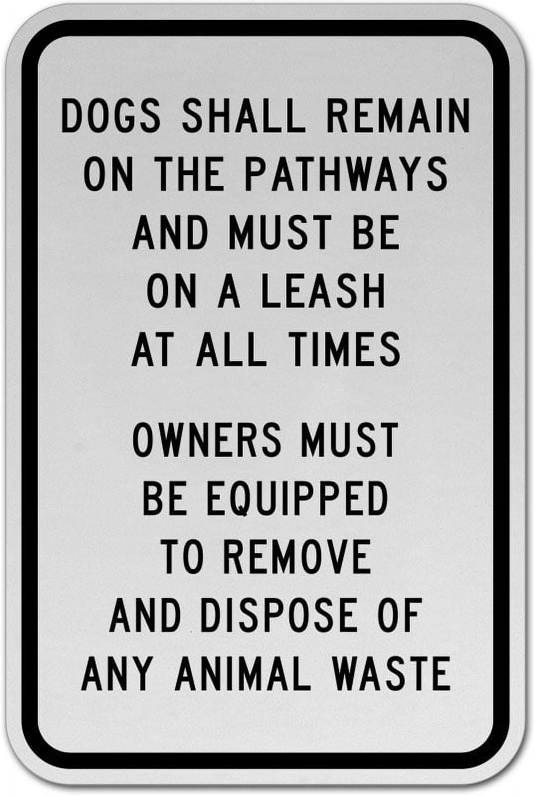 Vinyl Stickers - Dogs Shall Remain on Pathways Sign - Safety and ...