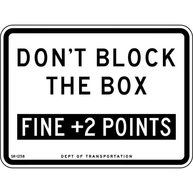 Vinyl Stickers - Don't Block The Box, New York City - Safety and ...
