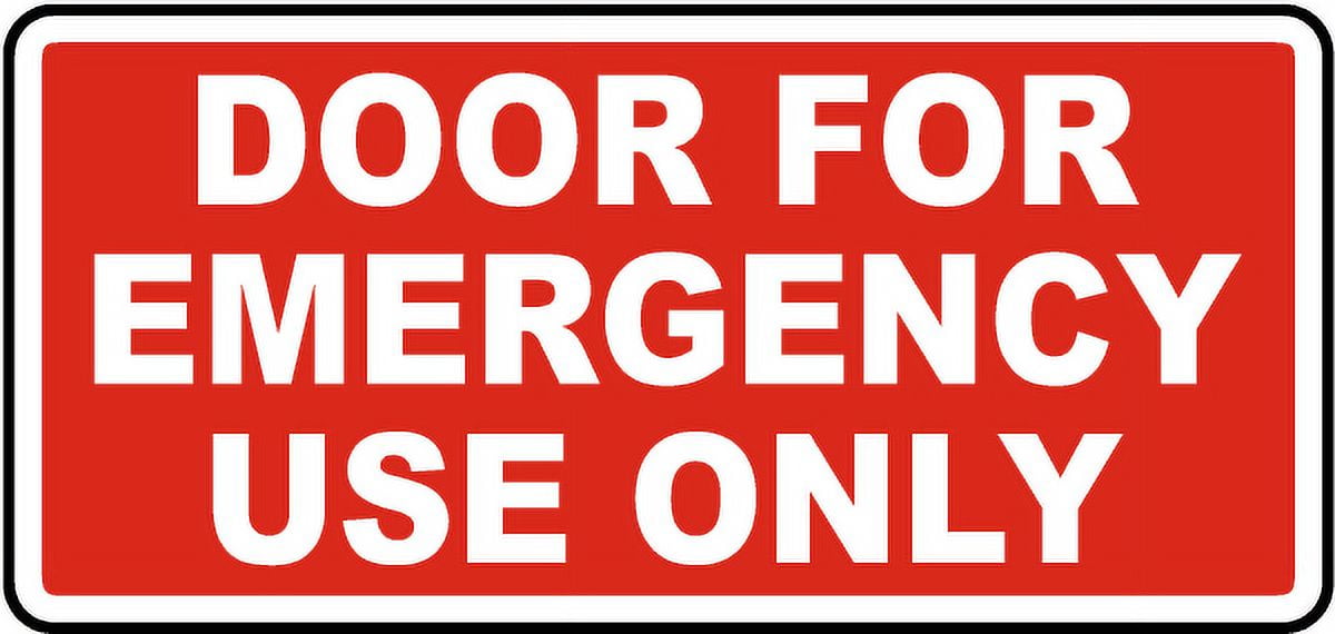 Vinyl Stickers - Door for Emergency Use Only Sign 2 - Safety and ...