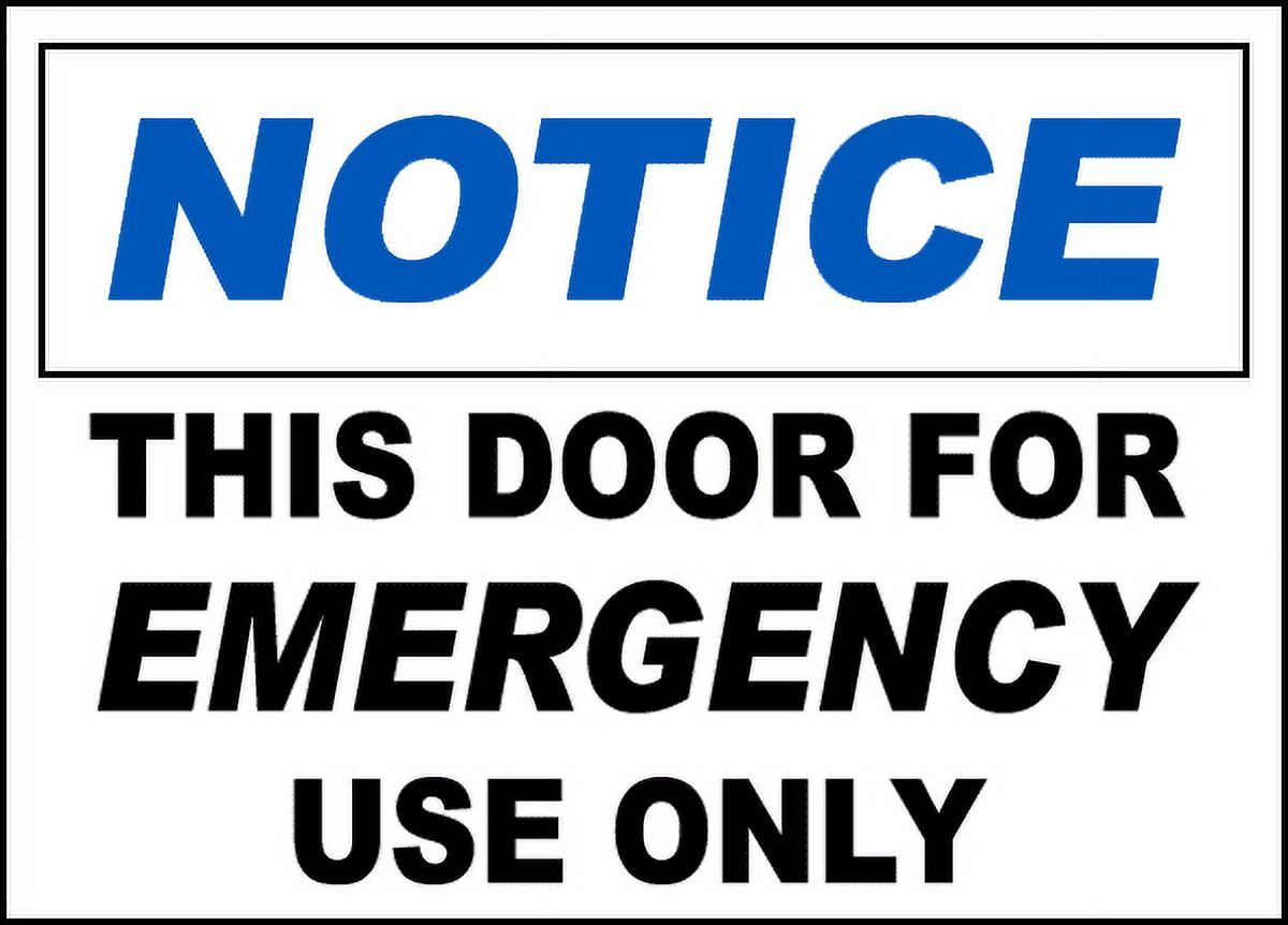 Vinyl Stickers - Door for Emergency Use Only Sign - Safety and Warning ...