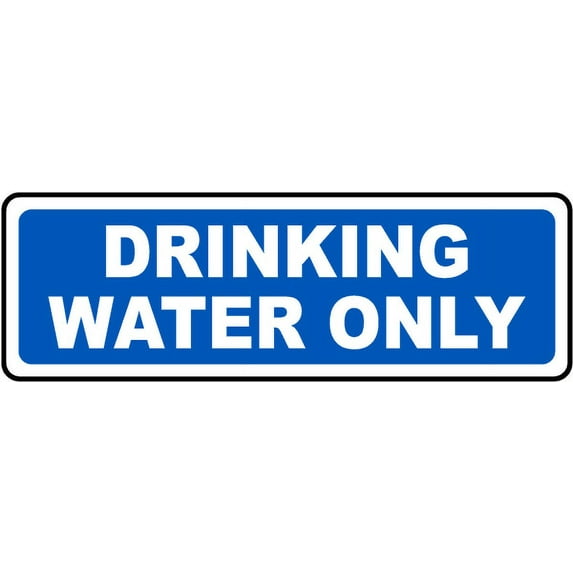 Vinyl Stickers - Drinking Water Only Sign - Safety and Warning ...