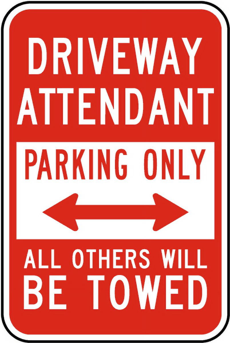 Vinyl Stickers - Driveway Attendant Parking Only Sign D2 - Safety and ...