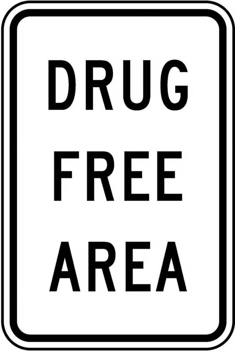 Vinyl Stickers - Drug Free Area Sign - Safety and Warning Warehouse ...