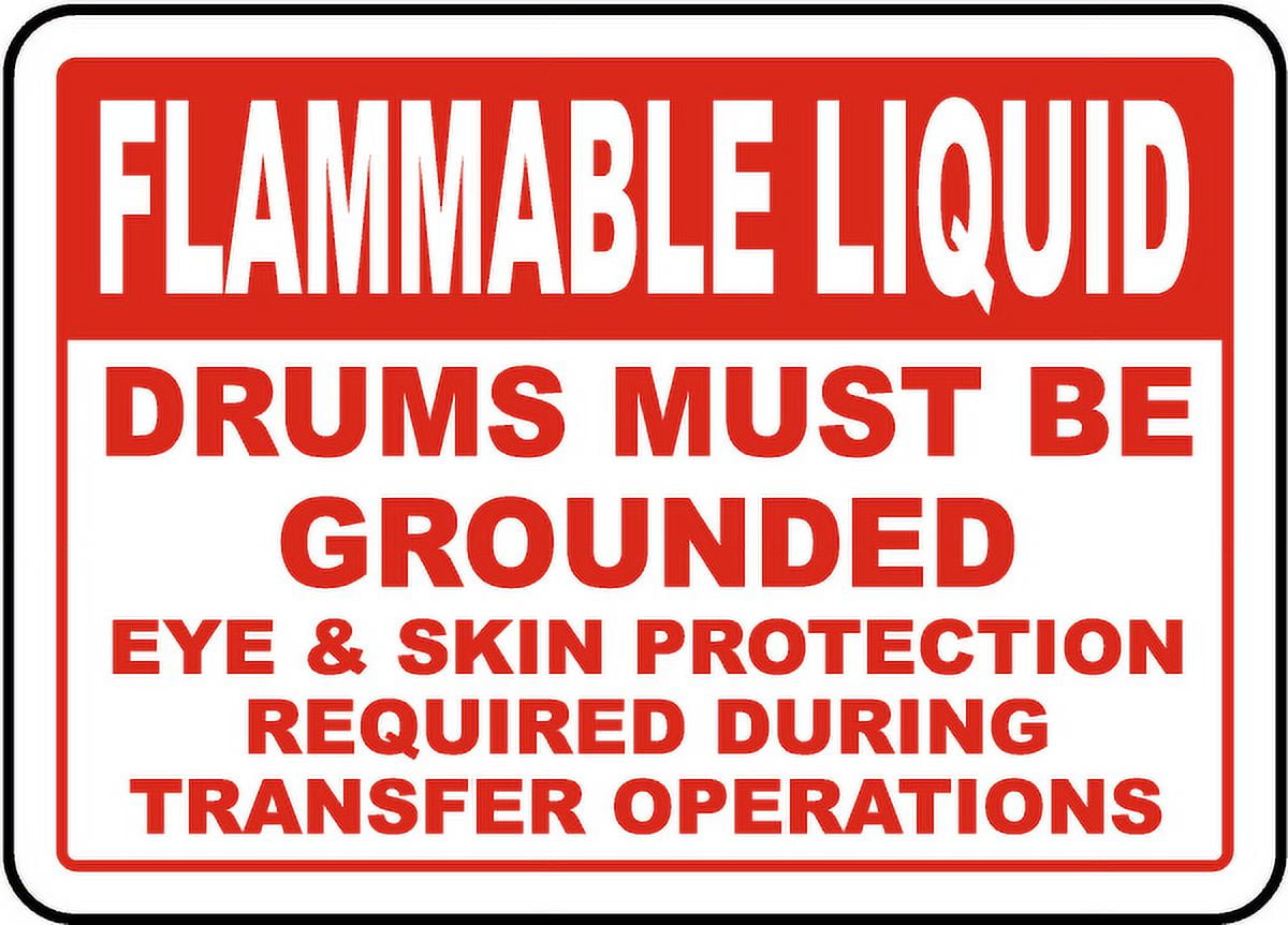Vinyl Stickers - Drums Must Be Grounded Sign - Safety and Warning ...