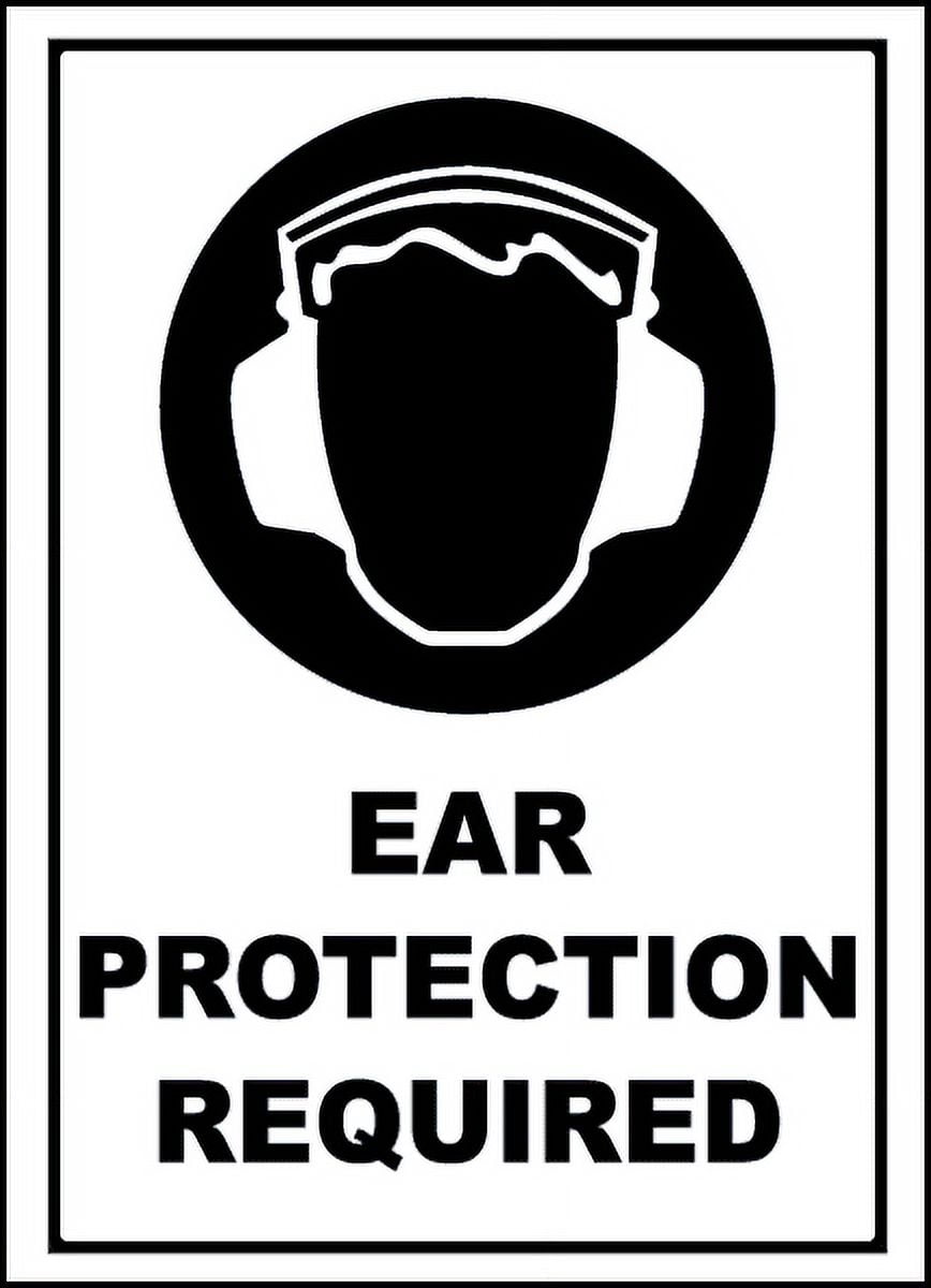 Vinyl Stickers - Ear Protection Required Floor Sign - Safety and ...