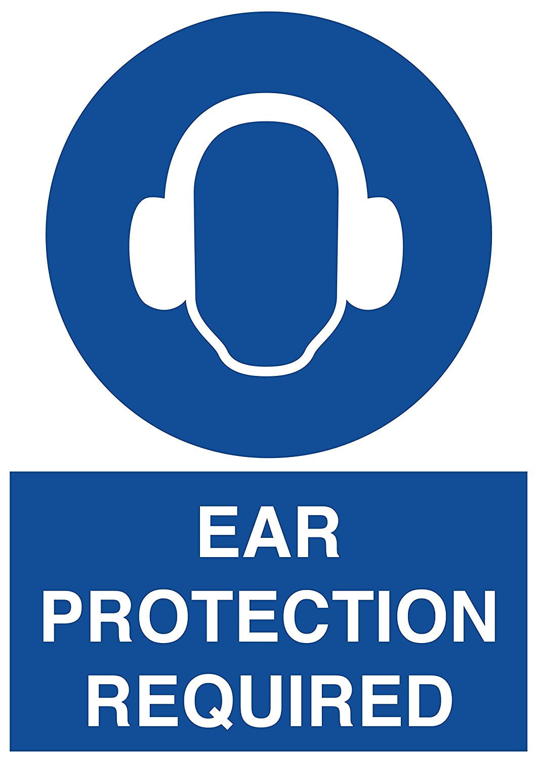 Vinyl Stickers - Ear Protection Required Sign E5 - Safety and Warning ...