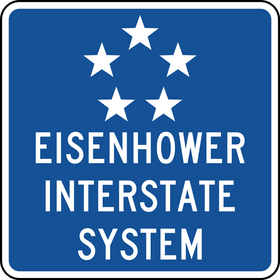 Vinyl Stickers - Eisenhower Interstate System Sign - Safety and Warning ...