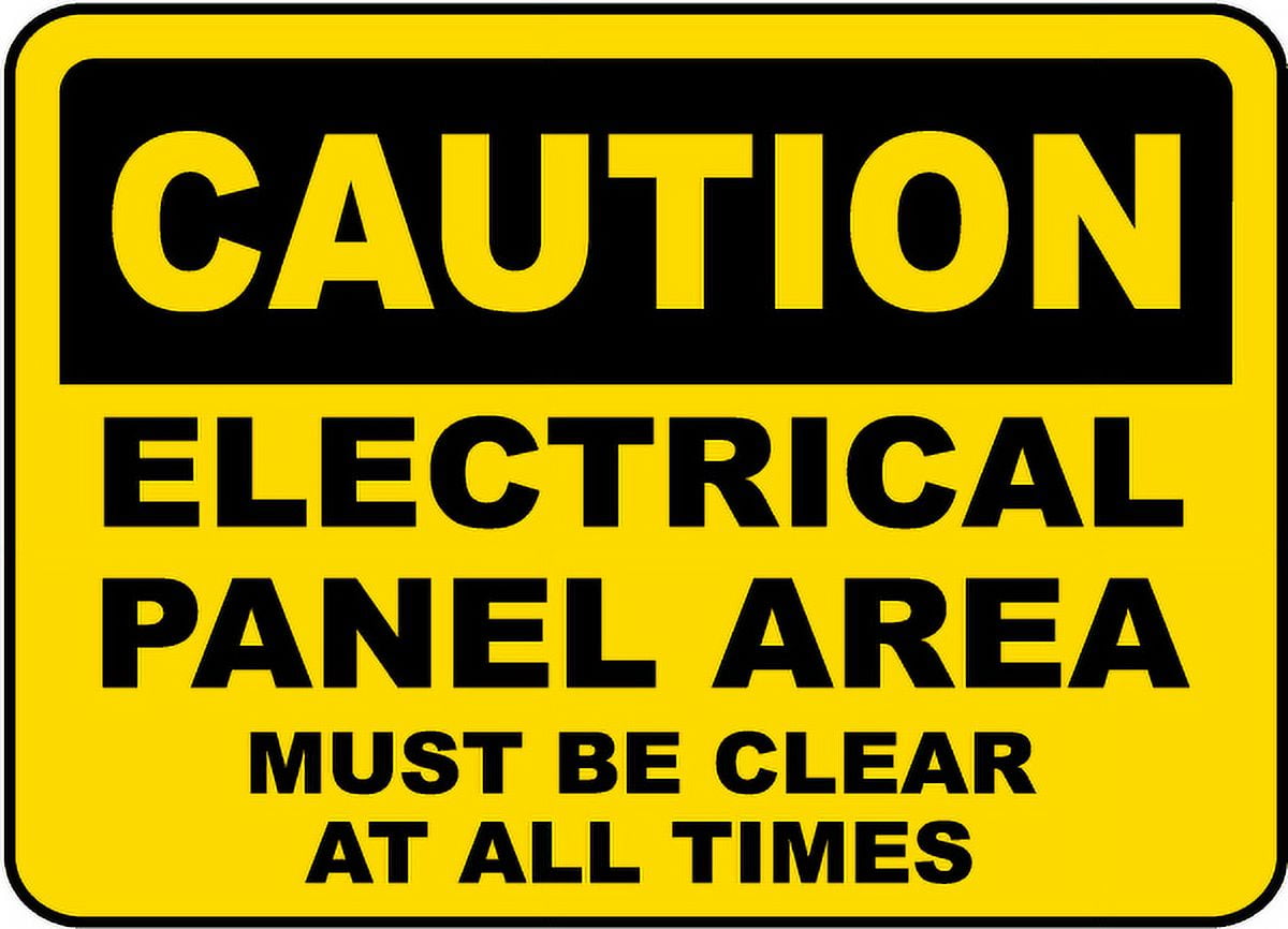 Vinyl Stickers - Electrical Panel Area Must Be Clear Sign - Safety and ...