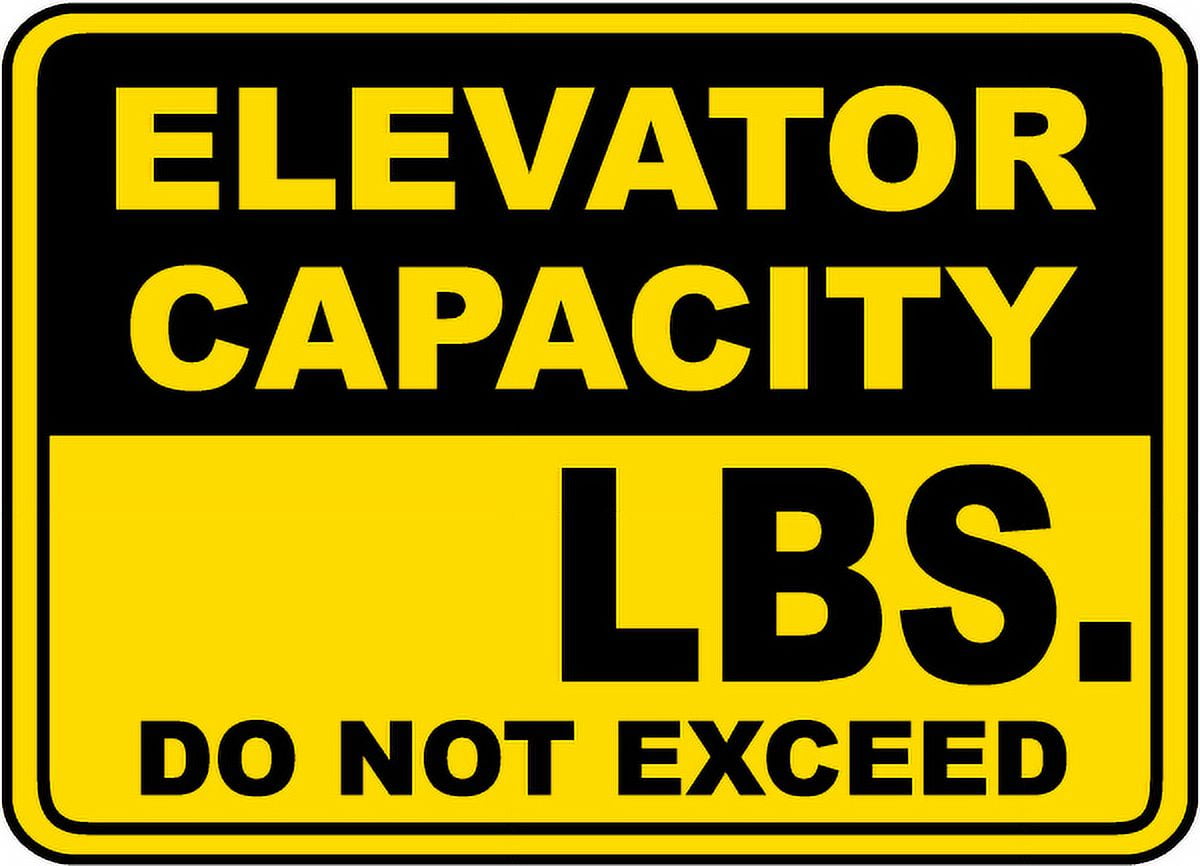 Vinyl Stickers - Elevator Capacity Do Not Exceed Sign - Safety and ...