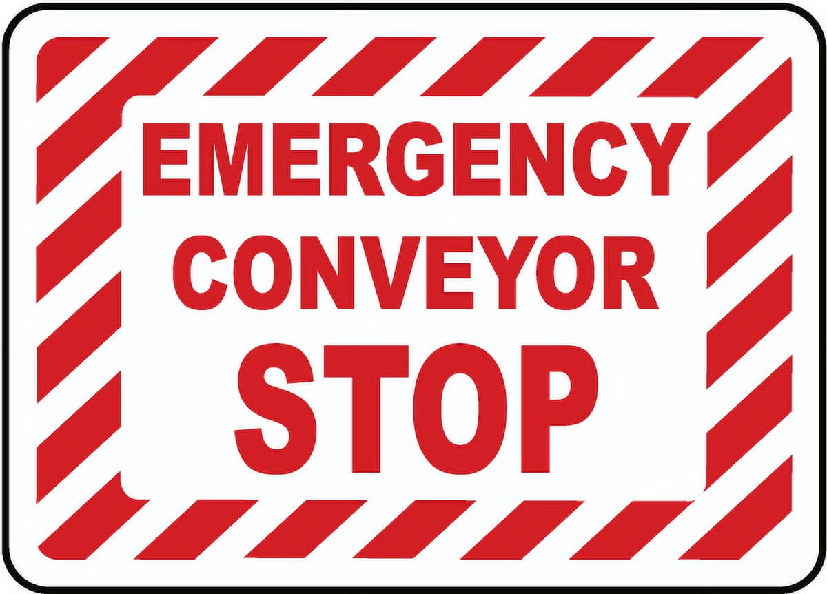 Vinyl Stickers - Emergency Conveyor Start Sign - Safety and Warning ...