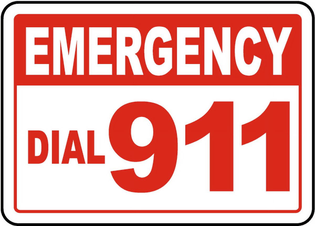 Vinyl Stickers - Emergency Dial 911 Sign - Safety and Warning Warehouse ...