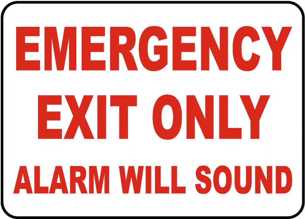 Vinyl Stickers - Emergency Exit Only Sign 2 - Safety and Warning ...