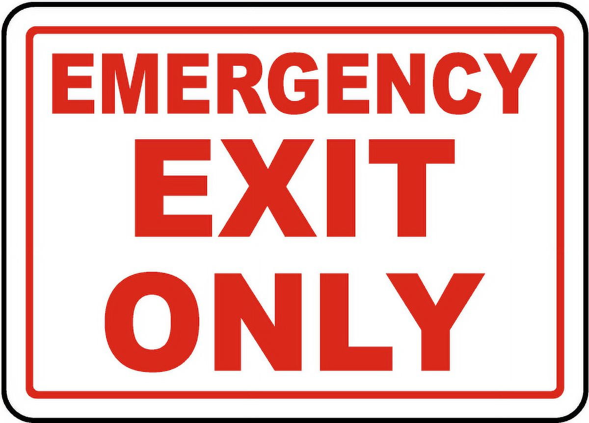 Vinyl Stickers - Emergency Exit Only Sign 4 - Safety and Warning ...
