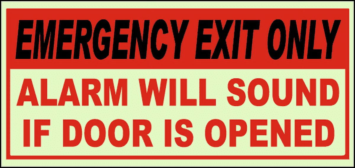 Vinyl Stickers - Emergency Exit Only Sign - Safety and Warning ...