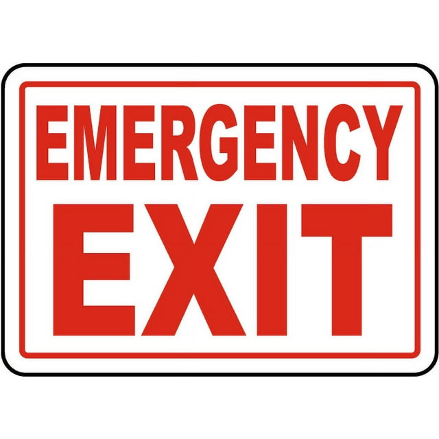 Vinyl Stickers - Emergency Exit Sign F5 - Safety and Warning Warehouse ...