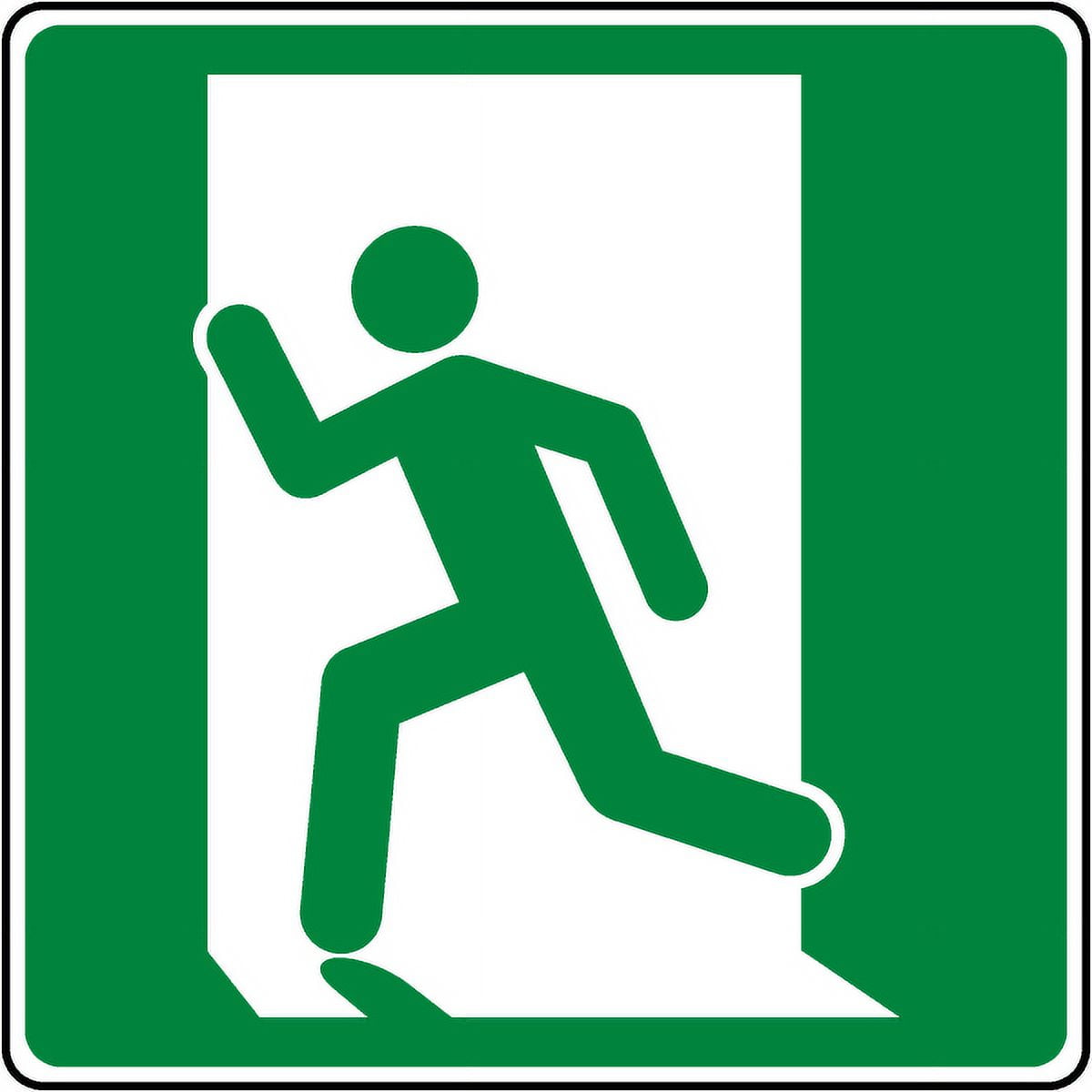 Vinyl Stickers - Emergency Exit Symbol (Left) Sign - Safety and Warning ...