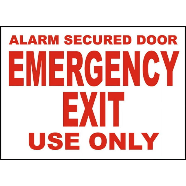 Vinyl Stickers - Emergency Exit Use Only Sign - Safety and Warning ...