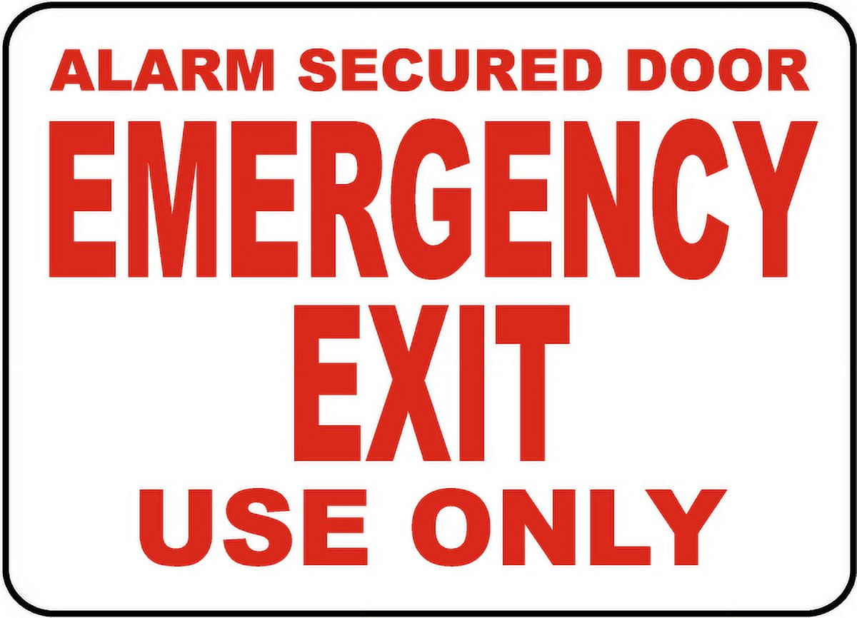 Vinyl Stickers - Emergency Exit Use Only Sign - Safety and Warning ...