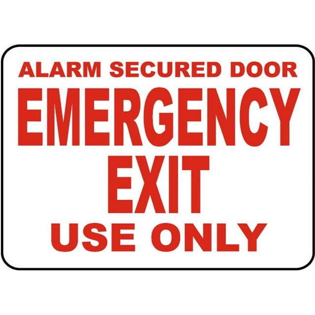 Vinyl Stickers - Emergency Exit Use Only Sign - Safety and Warning ...