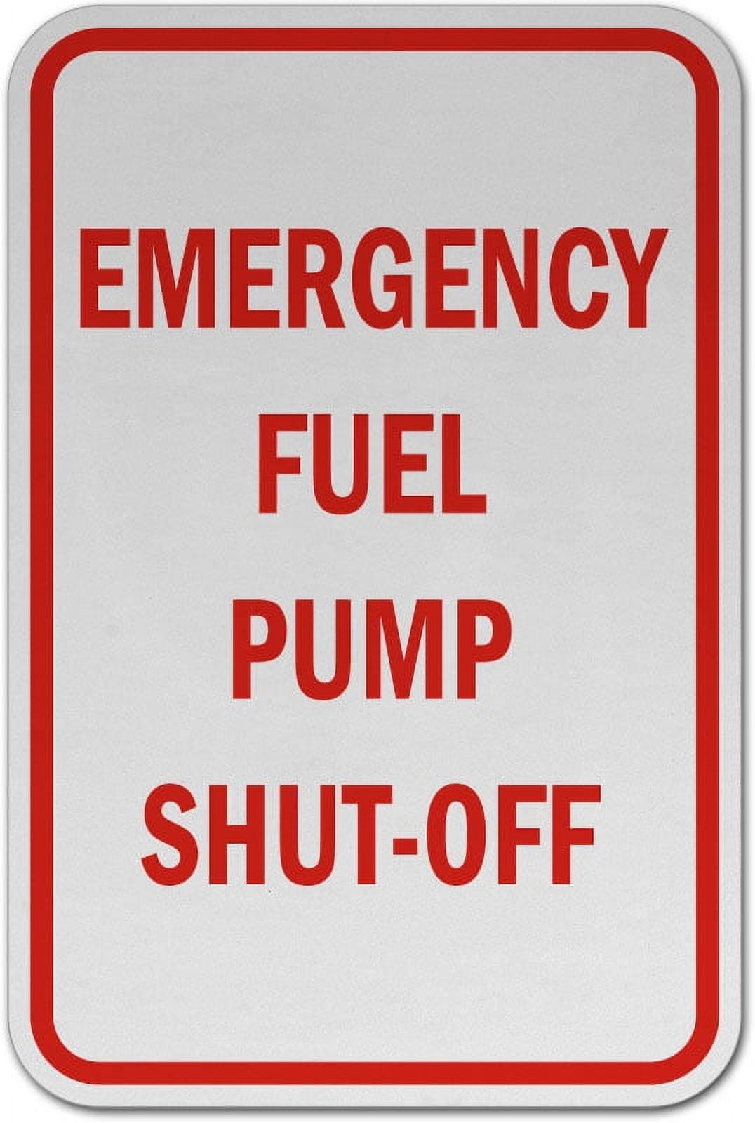 Vinyl Stickers - Emergency Fuel Pump Shut-Off Sign - Safety and Warning ...