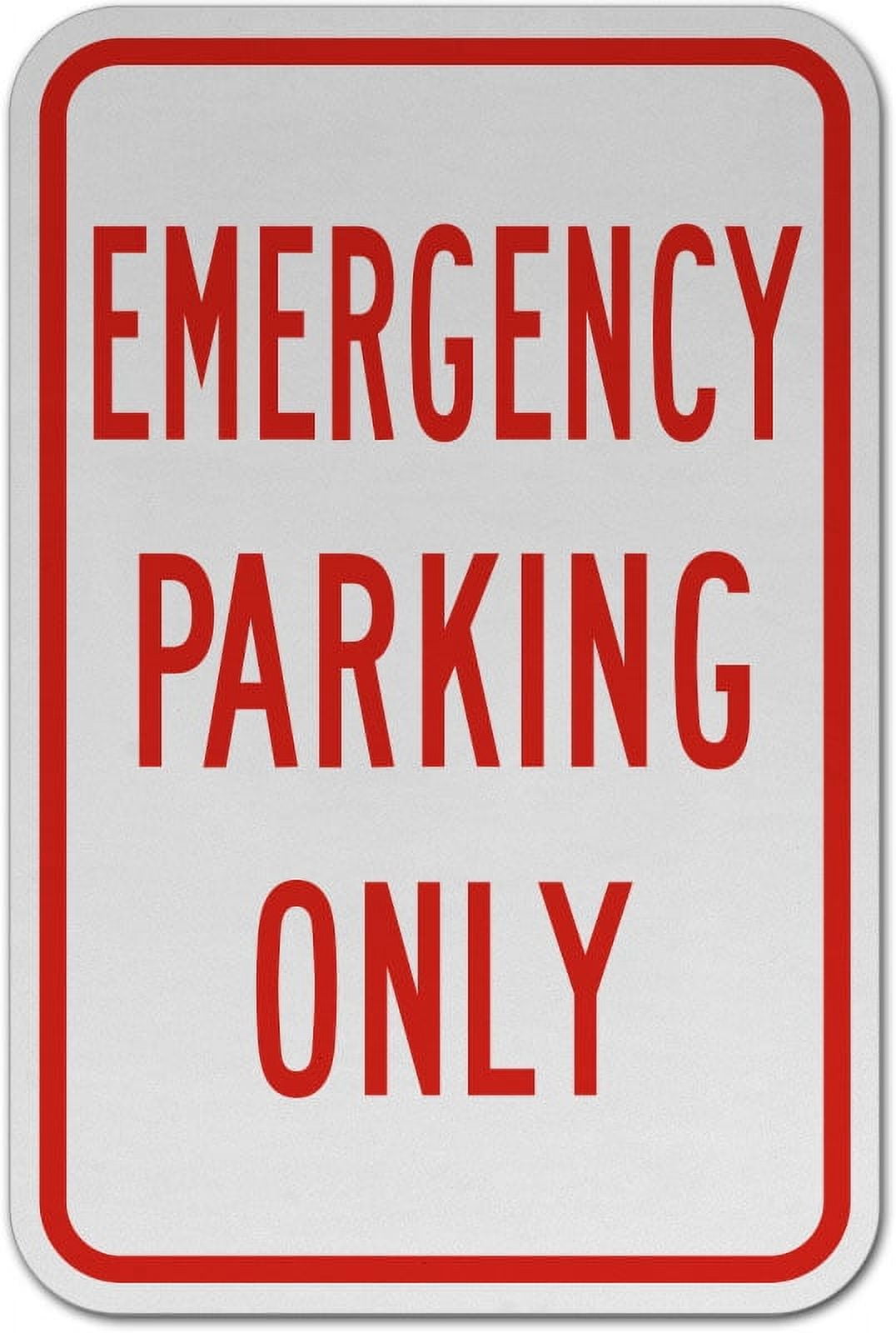 Vinyl Stickers - Emergency Parking Only Sign - Safety and Warning ...
