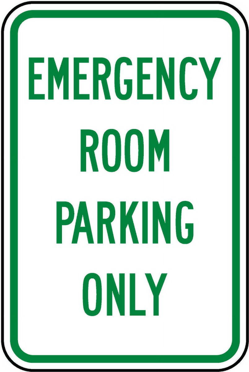 Vinyl Stickers - Emergency Room Parking Only Sign F8 - Safety and ...