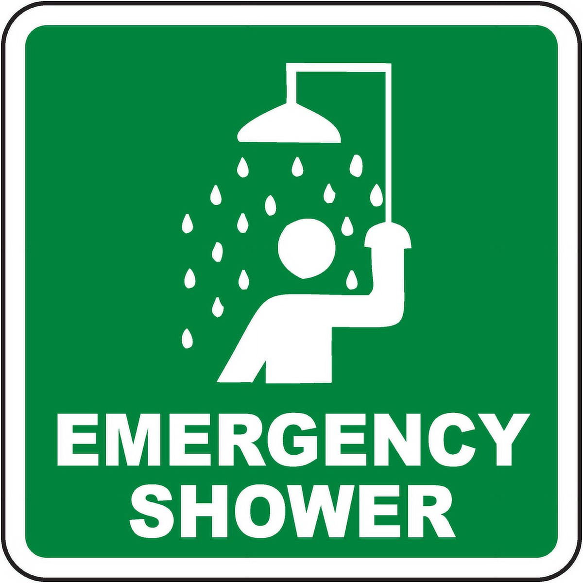 Vinyl Stickers - Emergency Shower Sign 2 - Safety and Warning Warehouse ...