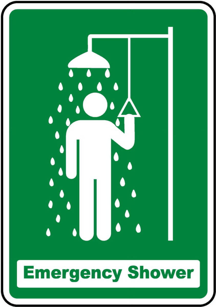 Vinyl Stickers - Emergency Shower Sign 3 - Safety and Warning Warehouse ...