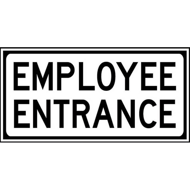 Vinyl Stickers - Employee Entrance Sign - Safety and Warning Warehouse ...