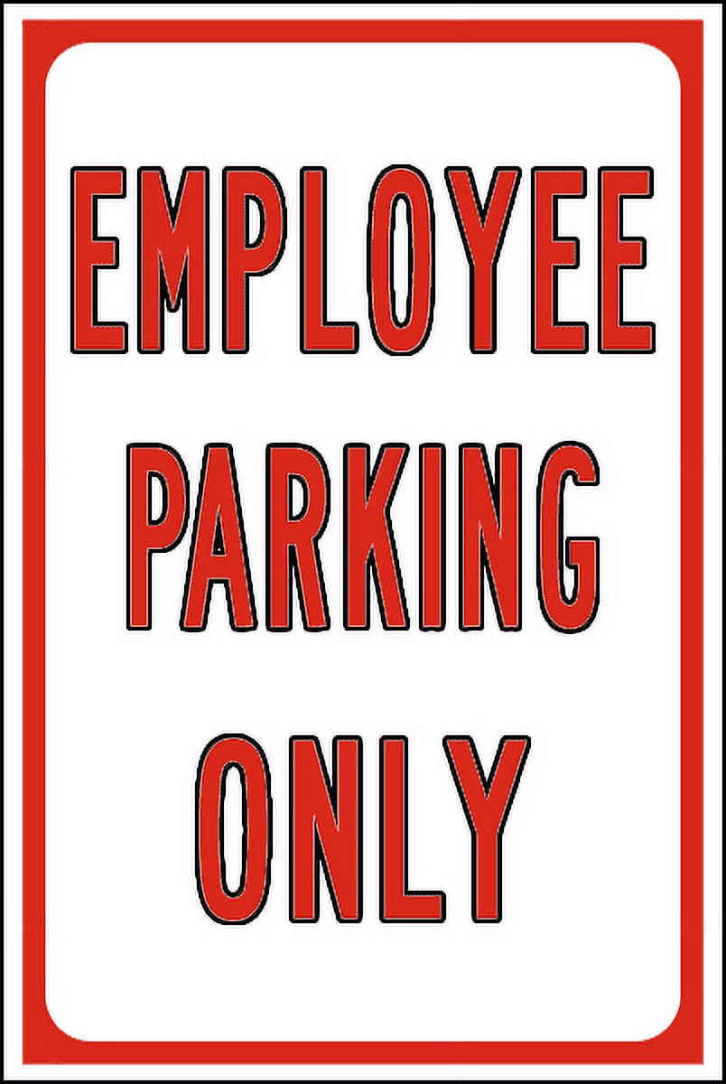 Vinyl Stickers - Employee Parking Only Sign - Safety and Warning ...