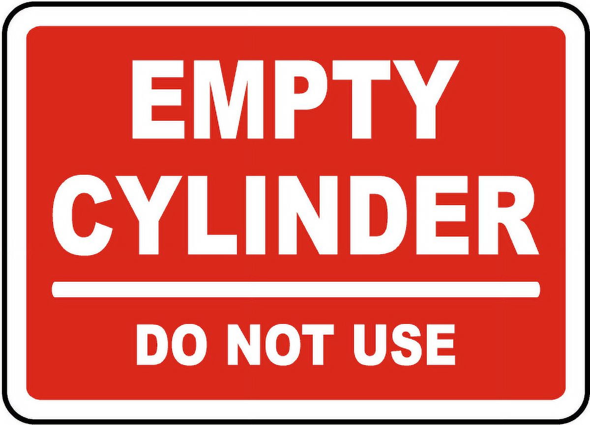 Vinyl Stickers - Empty Cylinder Do Not Use Sign - Safety and Warning ...