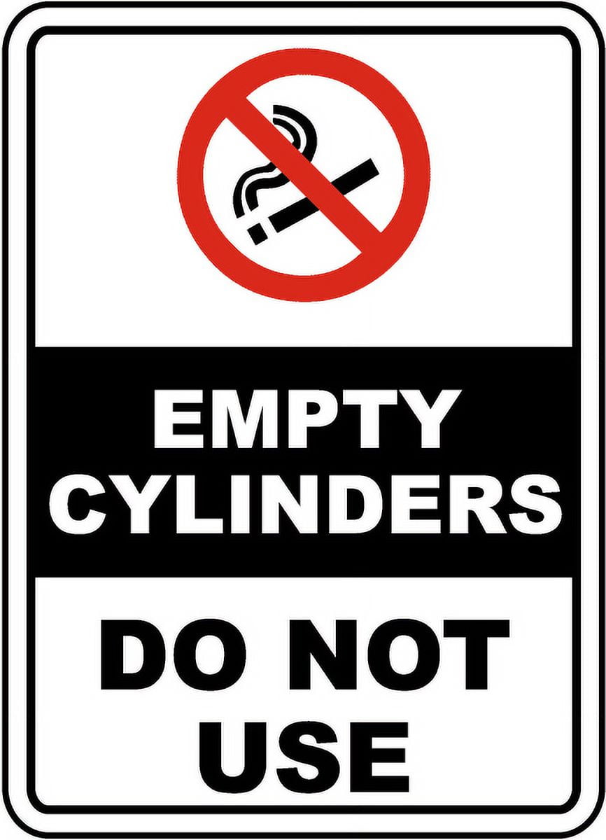 Vinyl Stickers - Empty Cylinders Do Not Use Sign - Safety and Warning ...