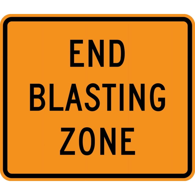 Vinyl Stickers - End Blasting Zone - Safety and Warning Warehouse Signs ...