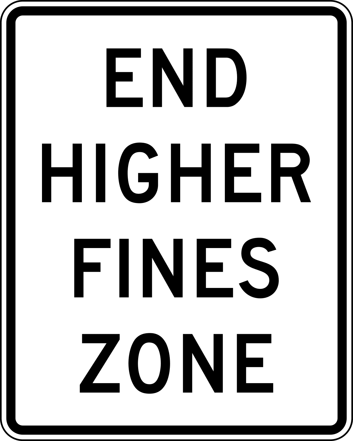 Vinyl Stickers - End Double/Higher Fines - Safety and Warning Warehouse ...