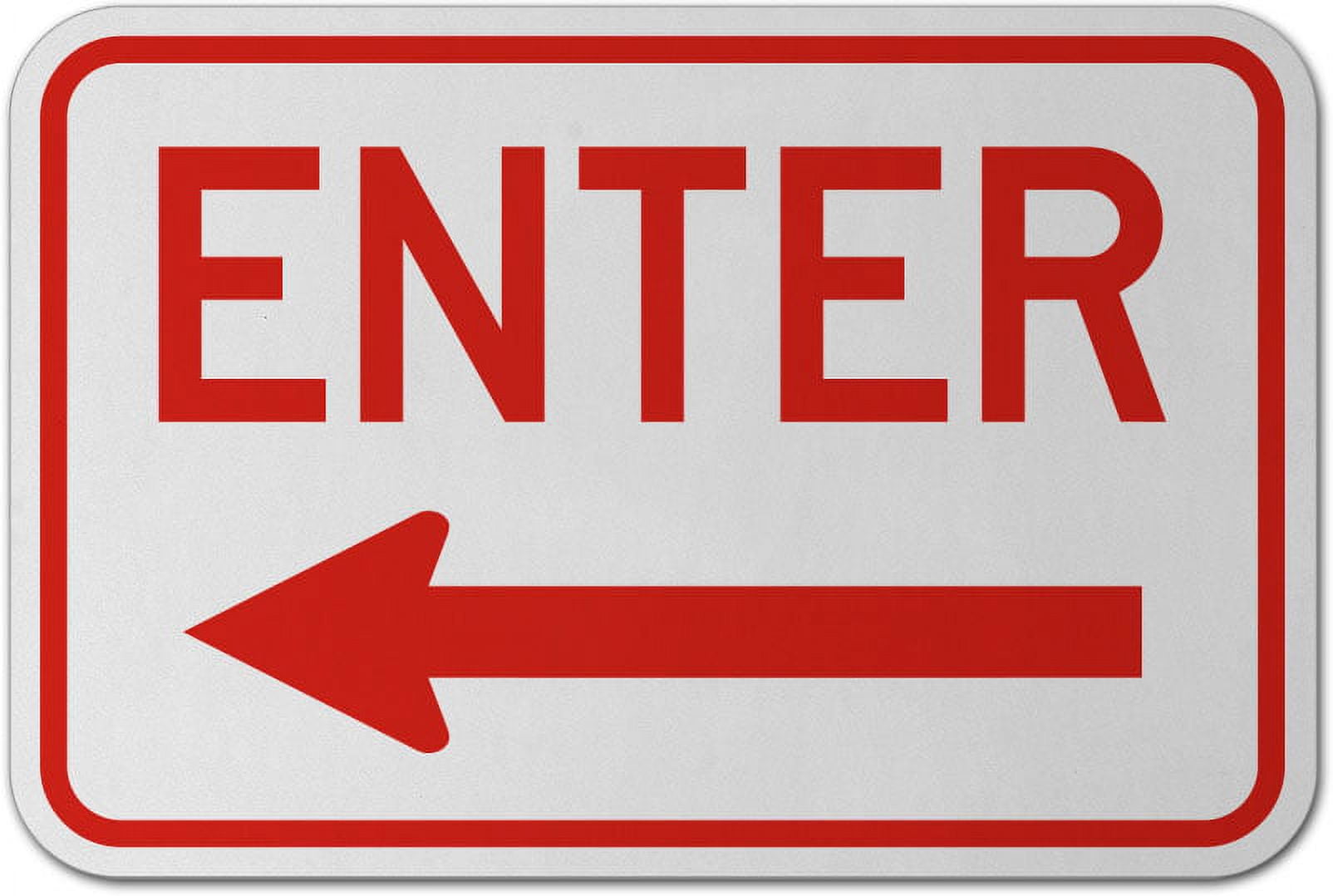 Vinyl Stickers - Enter (Left Arrow) Sign G6 - Safety and Warning ...