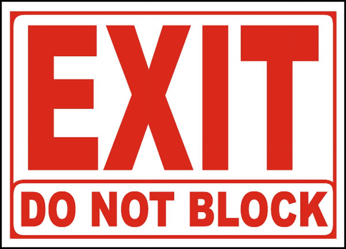 Vinyl Stickers - Exit Do Not Block Sign - Safety and Warning Warehouse ...