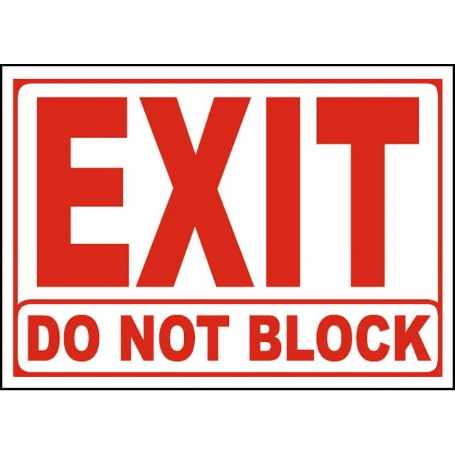 Vinyl Stickers - Exit Do Not Block Sign - Safety and Warning Warehouse ...