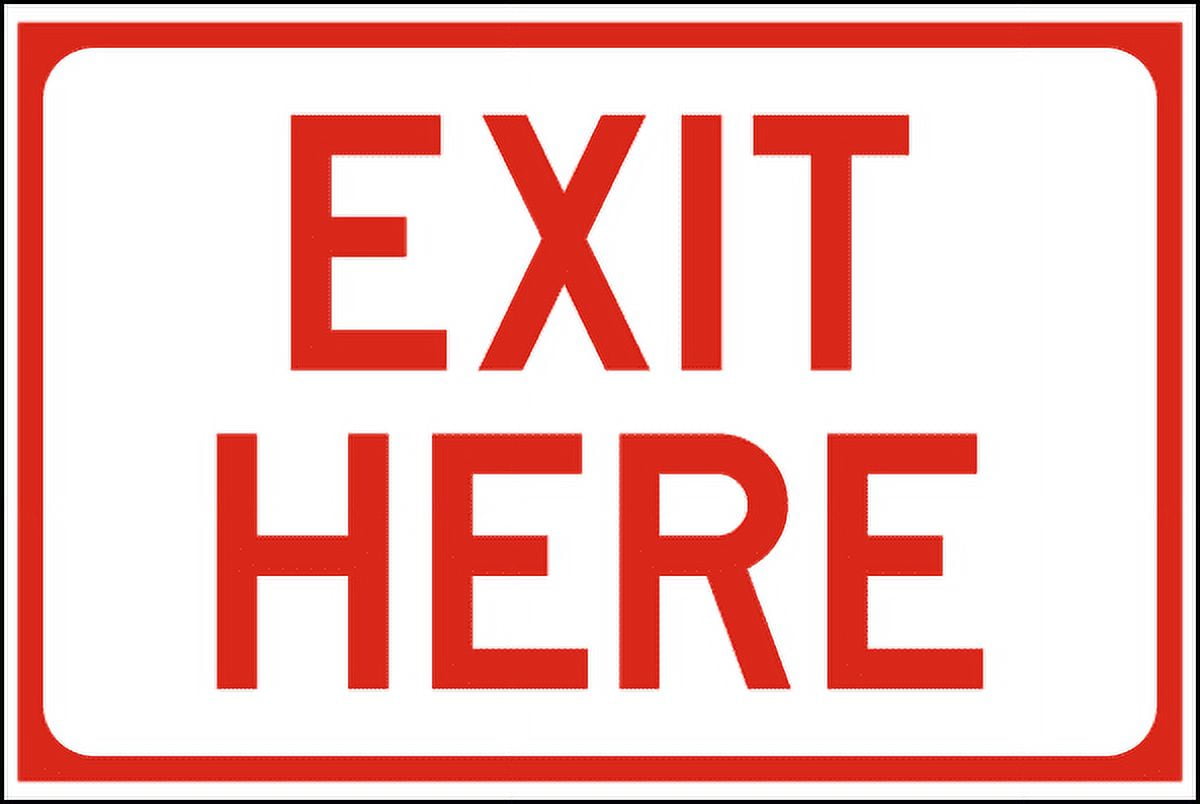 Vinyl Stickers - Exit Here Sign - Safety and Warning Warehouse Signs ...