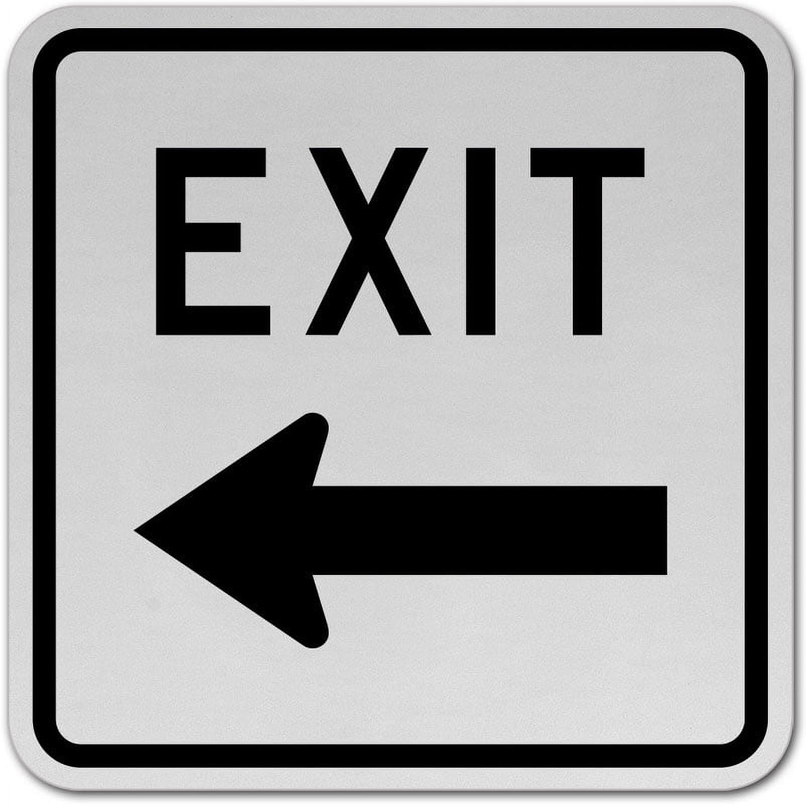 Vinyl Stickers - Exit (Left Arrow) Sign 2 - Safety and Warning ...
