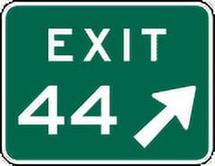 Vinyl Stickers - Exit Number Sign, Right - Safety and Warning Warehouse ...