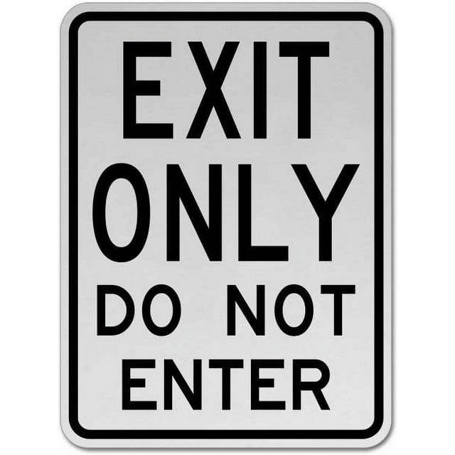 Vinyl Stickers - Exit Only Do Not Enter Sign - Safety and Warning ...